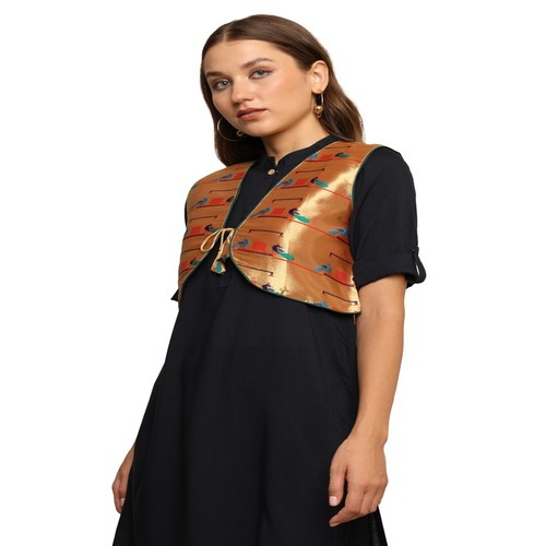 Double Peacock Paithani Jacket for Women – Kanira - Kanira Fashion