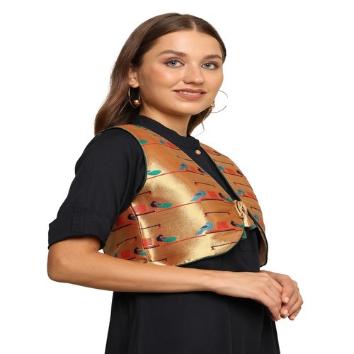 Double Peacock Paithani Jacket for Women – Kanira - Kanira Fashion
